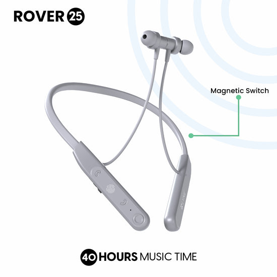 LYNE Rover 25 40 Hours Music Time Bluetooth Neckband with Touch Functi ...